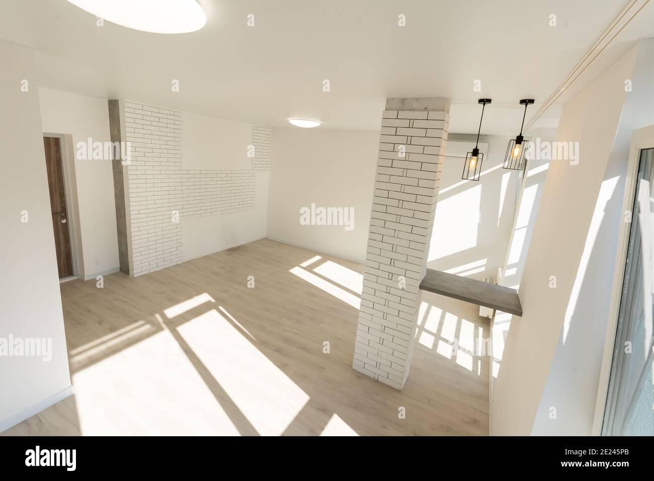 New empty small room in renovated home Stock Photo - Alamy