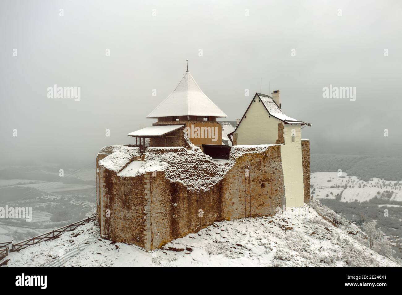 Castle of fuzer Hungary in winter Stock Photo - Alamy