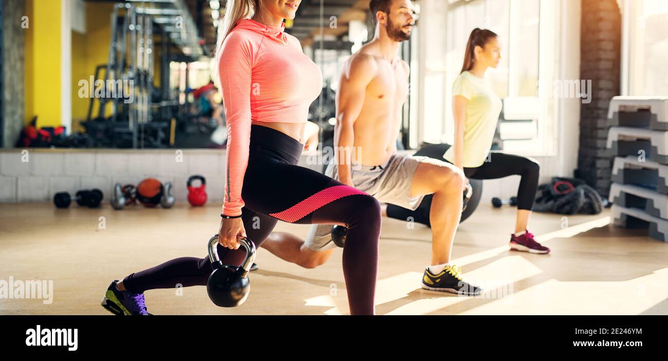 Muscular man squat one leg hi-res stock photography and images - Alamy