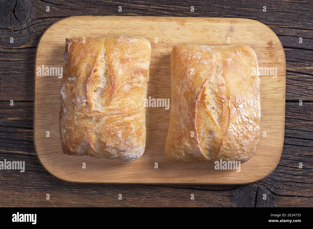 Loaves tasty bread placed hi-res stock photography and images - Alamy