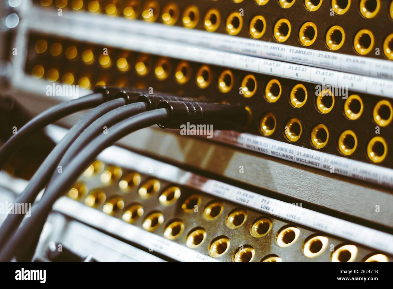 Two tips are included in a sound mixer Stock Photo - Alamy