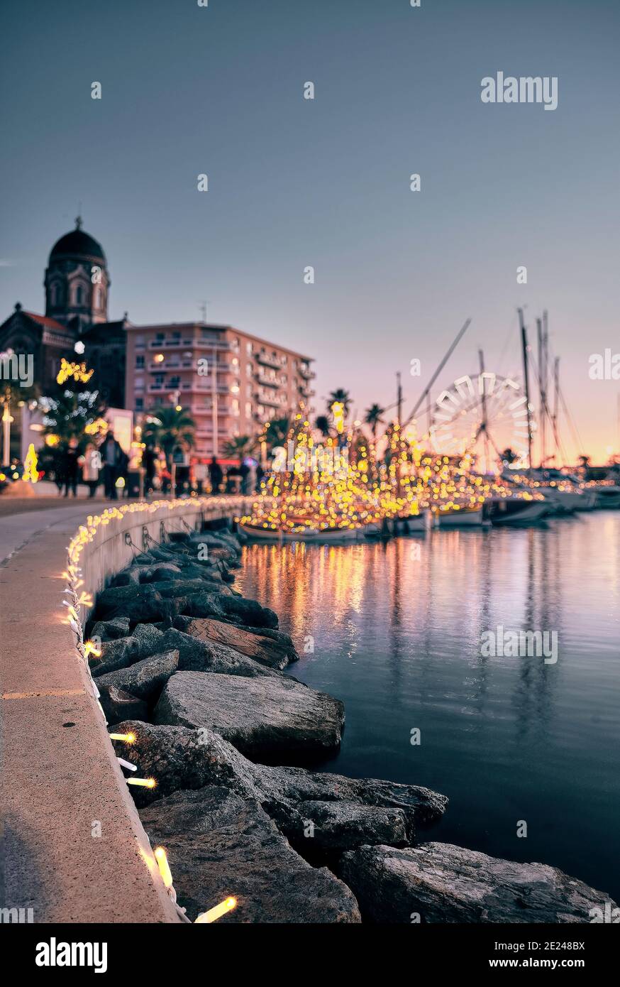 Vertical shot of the Port of Saint Raphael in Nice, France Stock Photo ...