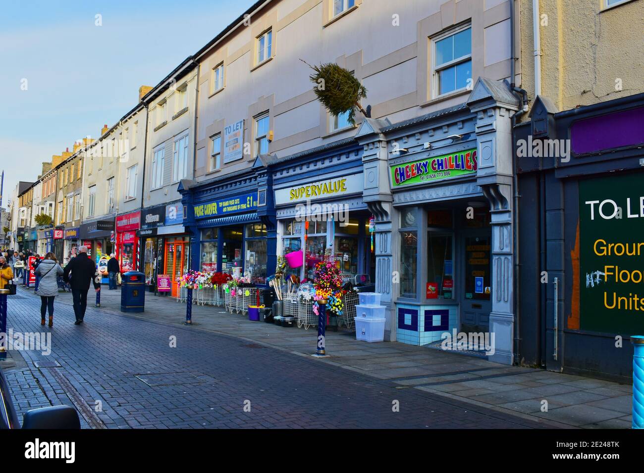 A street view of the traditional old shops along John Street in the ...