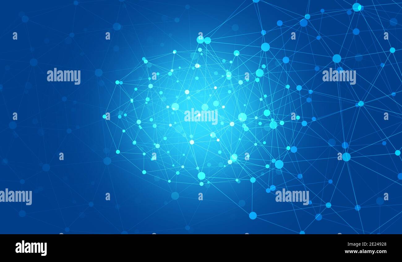 Network technology internet communication graphic abstract dark blue ...