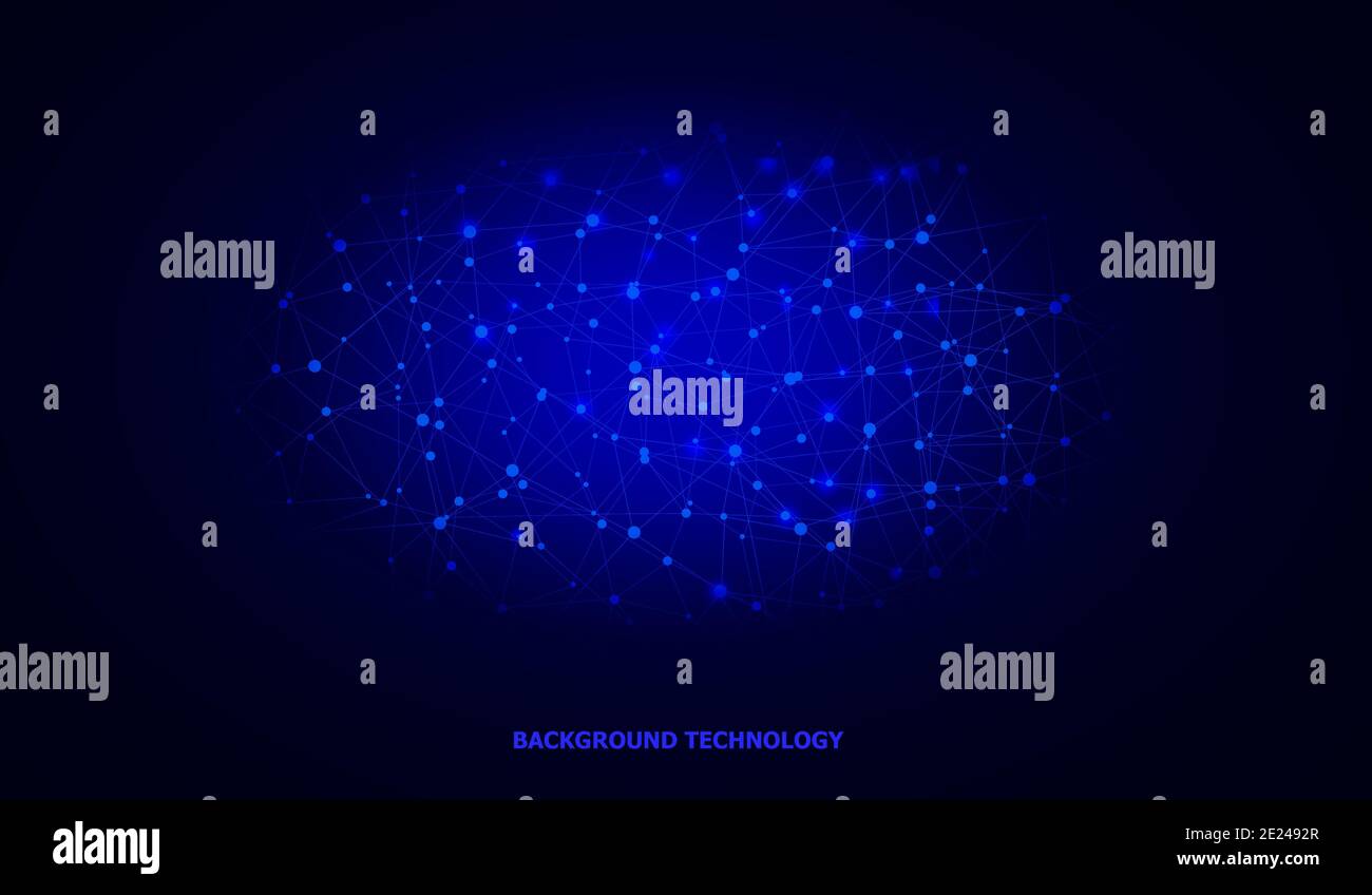 Network technology internet communication graphic abstract dark blue ...