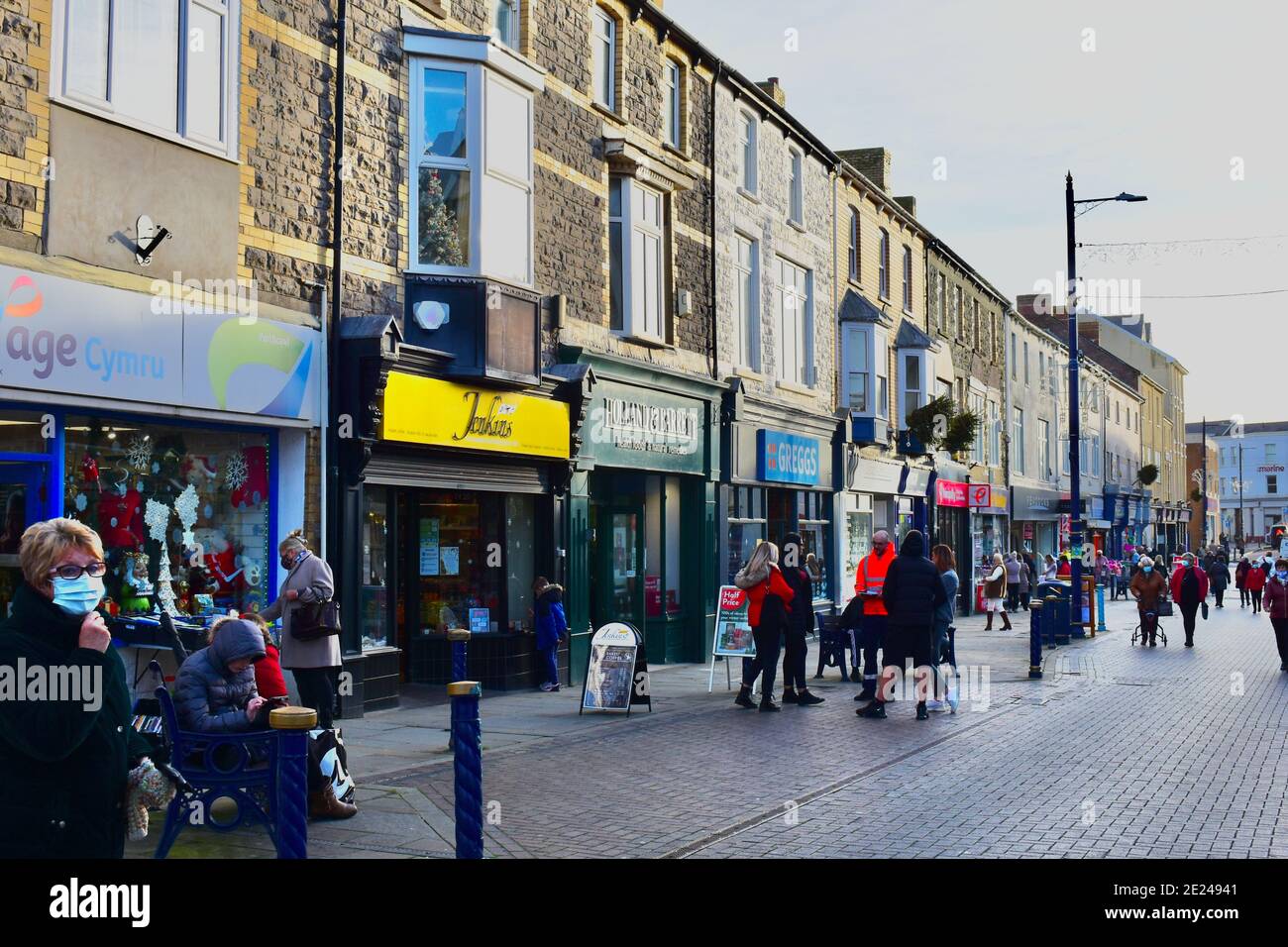 A street view of the traditional old shops along John Street in the ...