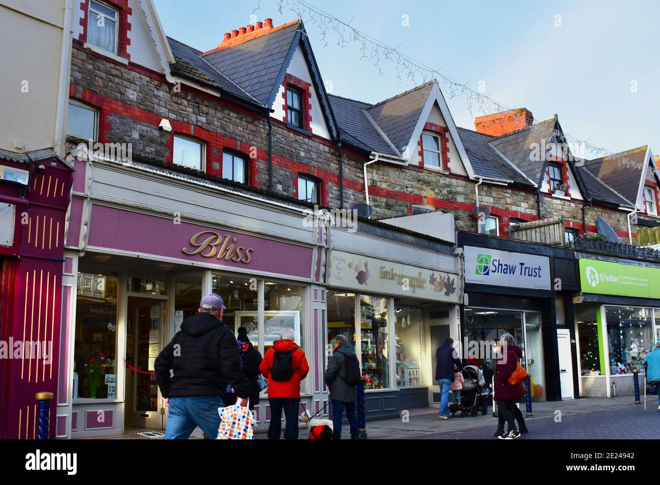 A street view of the traditional old shops along John Street in the ...
