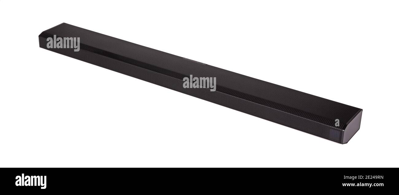 Black soundbar isolated on a white background Stock Photo - Alamy