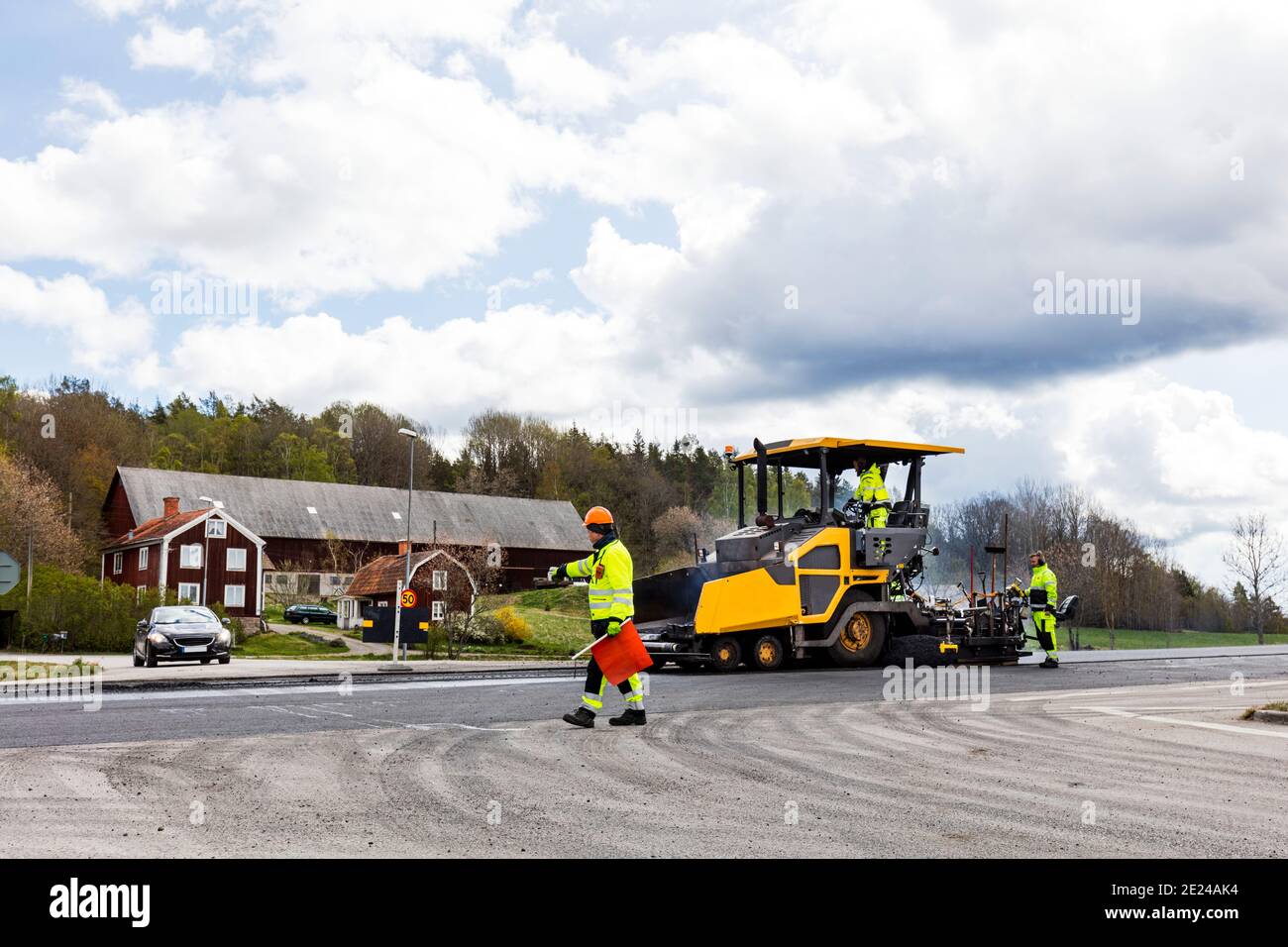 View of roadworks Stock Photo - Alamy