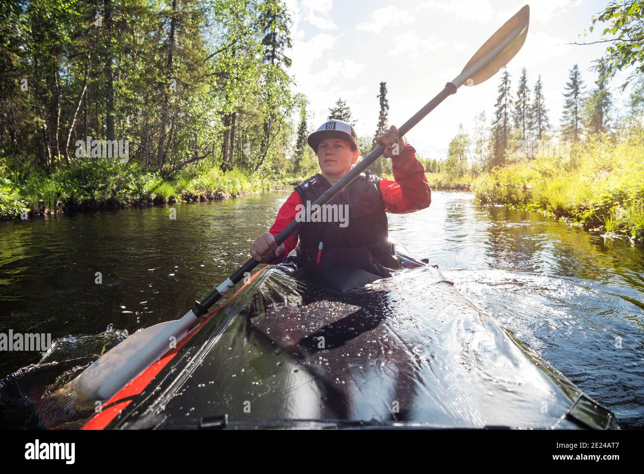 Women kayak river hi-res stock photography and images - Alamy