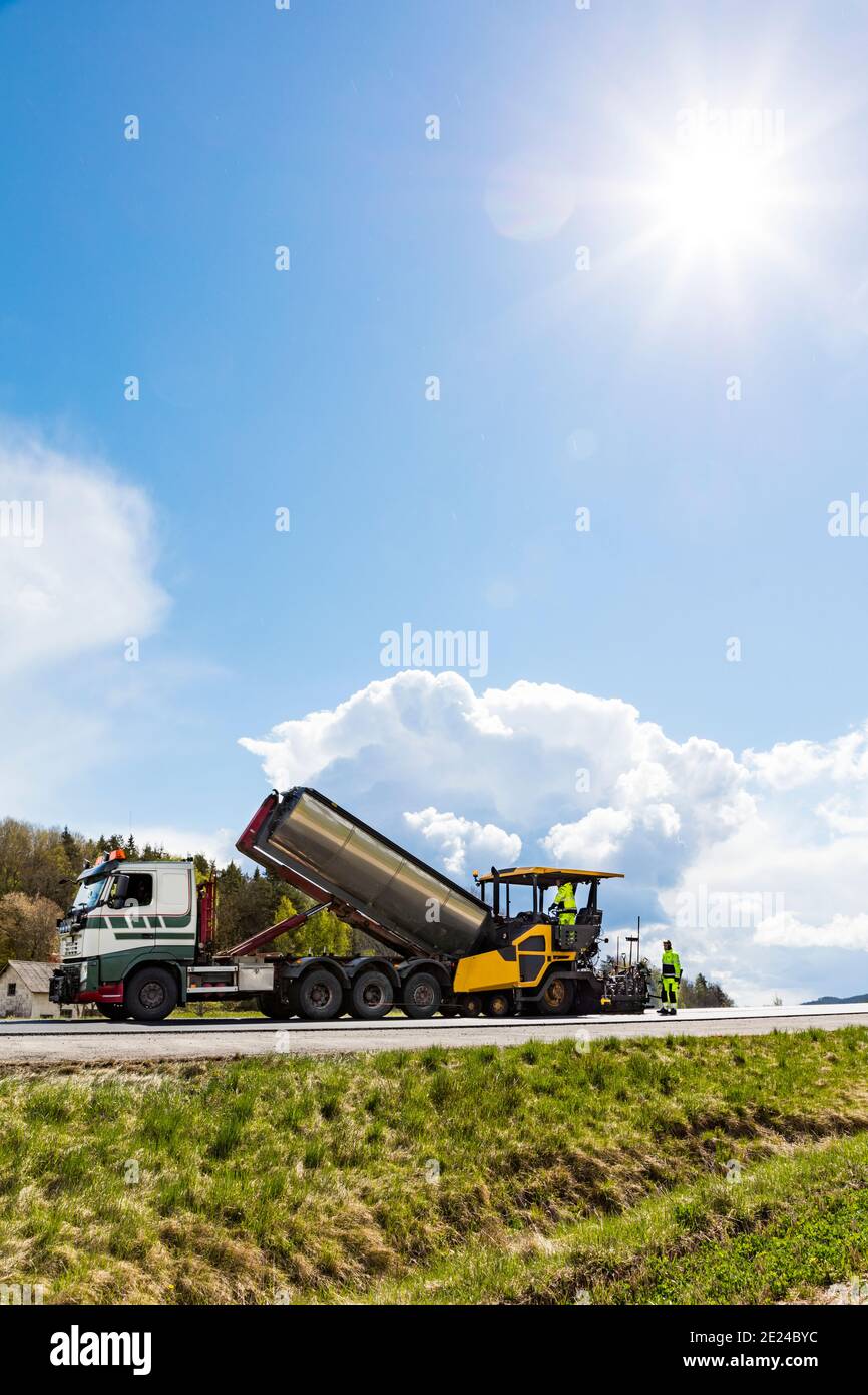 View of roadworks Stock Photo - Alamy