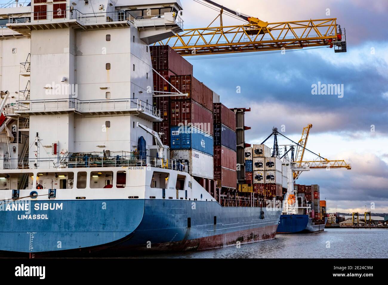 Shipping Containers in port Stock Photo - Alamy