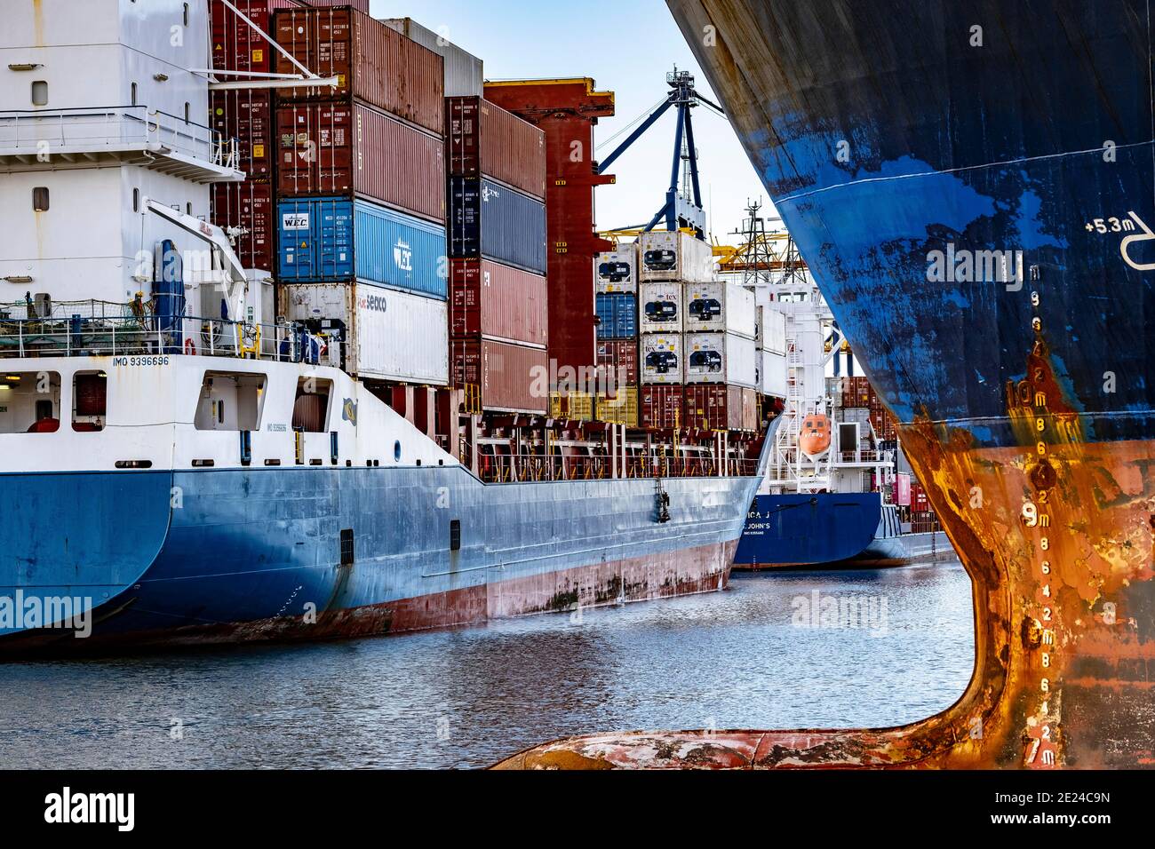 Shipping Containers in port Stock Photo - Alamy