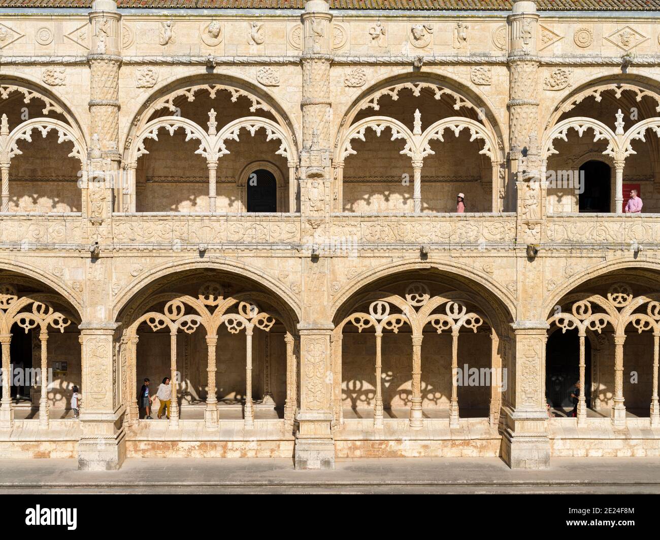 The two storied cloister. Mosteiro dos Jeronimos (Jeronimos Monastery ...