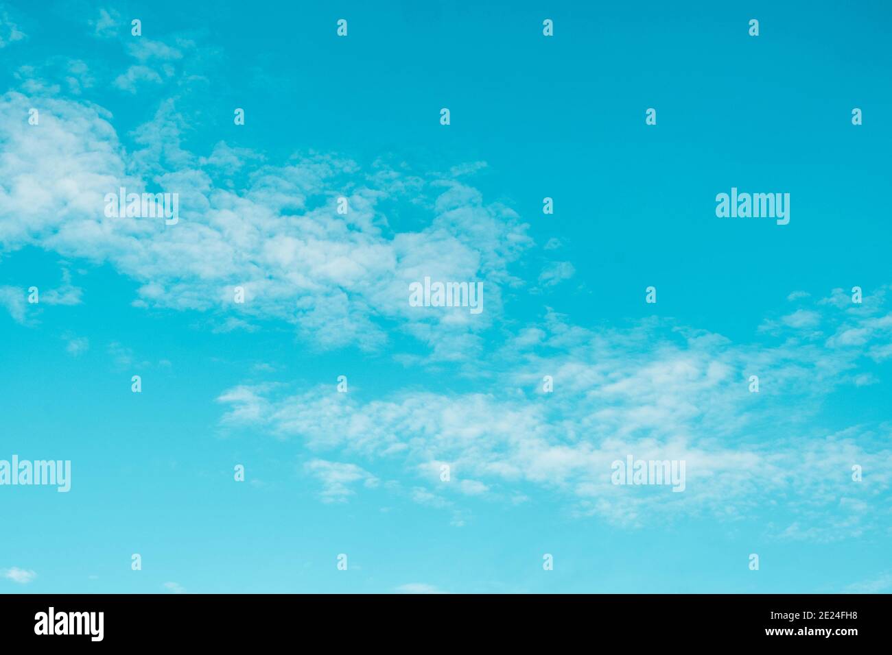 Beautiful background of turquoise sky with small white clouds Stock ...