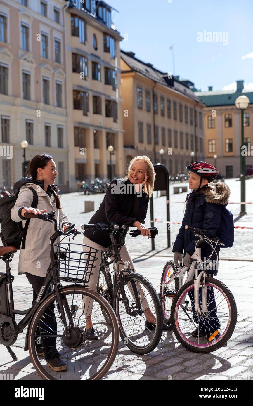 Cycling in city Stock Photo - Alamy