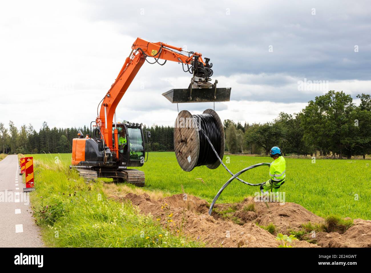 Cable reel hi-res stock photography and images - Alamy