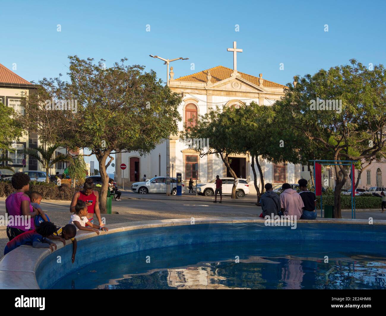 Igreja Nossa Senhora da Graca. Praca Alexandre Albuquerque in Plato ...