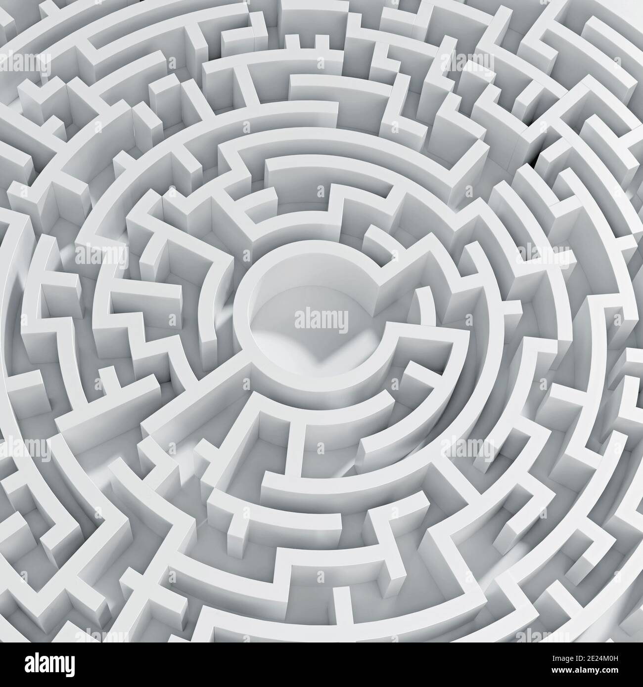 3D rendering grey maze Stock Photo - Alamy