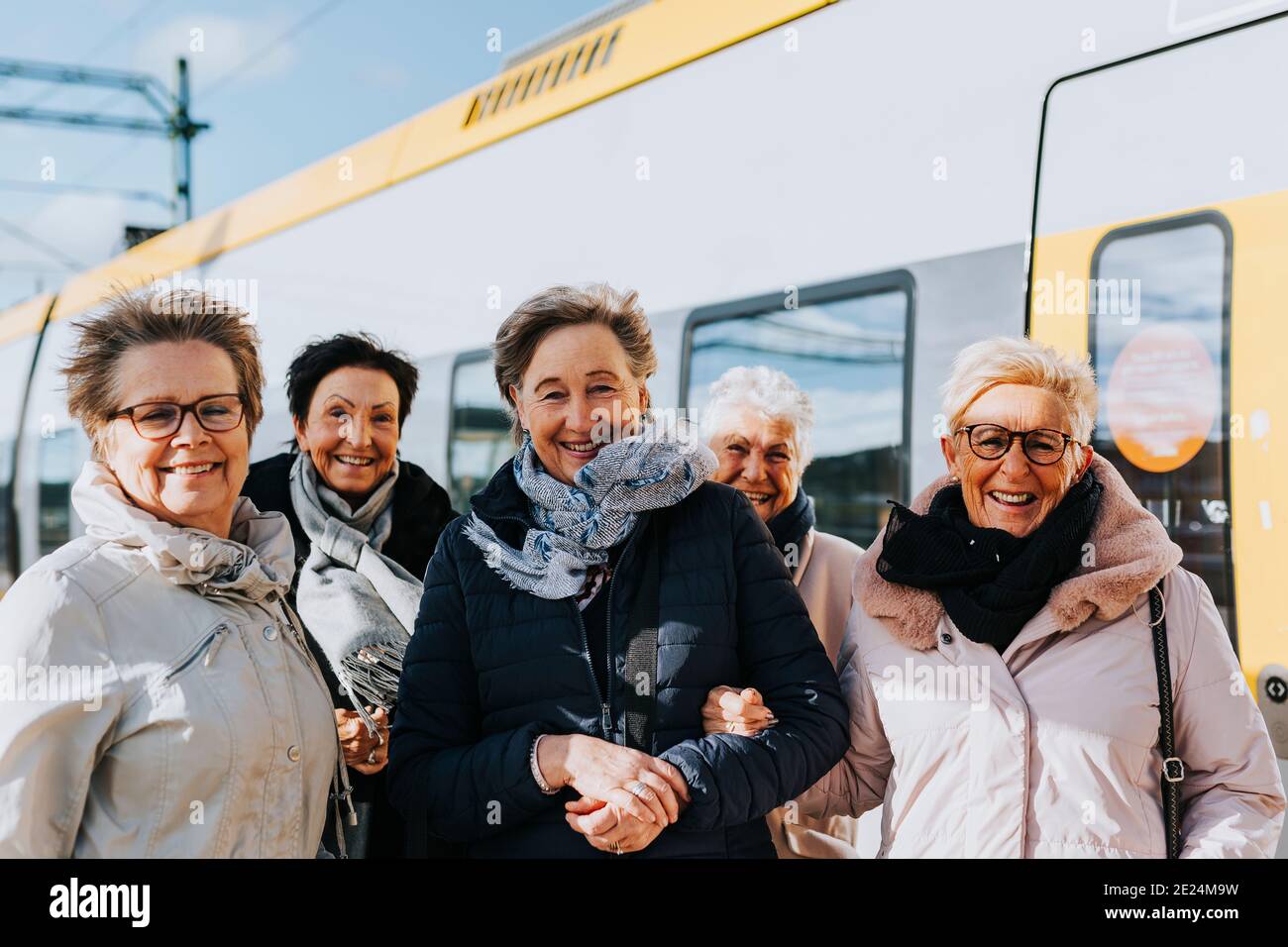 Women on train hi-res stock photography and images - Alamy