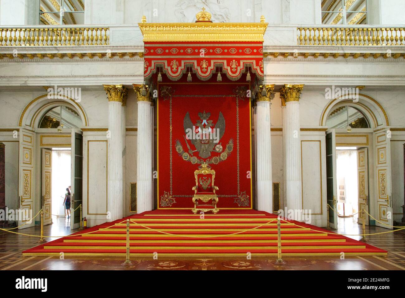 Throne in St George Hall, or Great Throne Room, Winter Palace, State ...