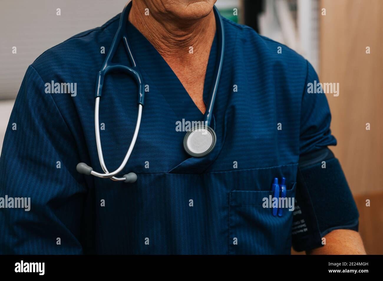 Mid section of doctor Stock Photo - Alamy