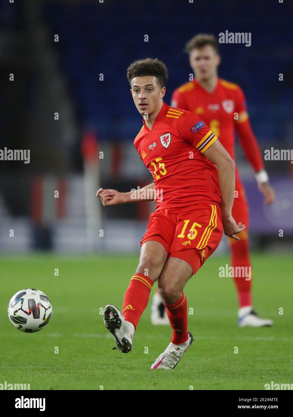 Wales' Ethan Ampadu during the UEFA Nations League match at Cardiff ...
