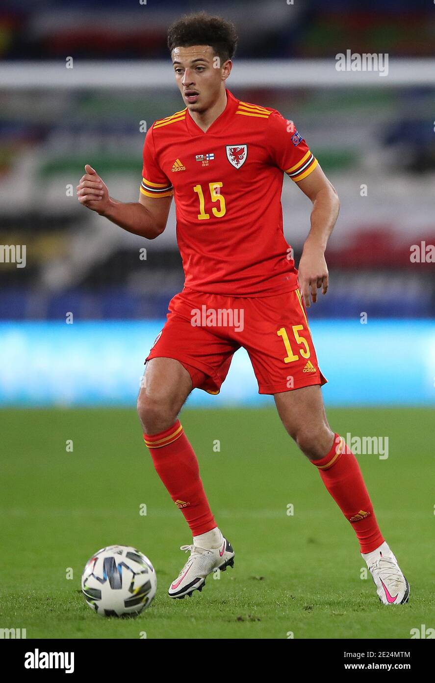 Wales' Ethan Ampadu during the UEFA Nations League match at Cardiff ...