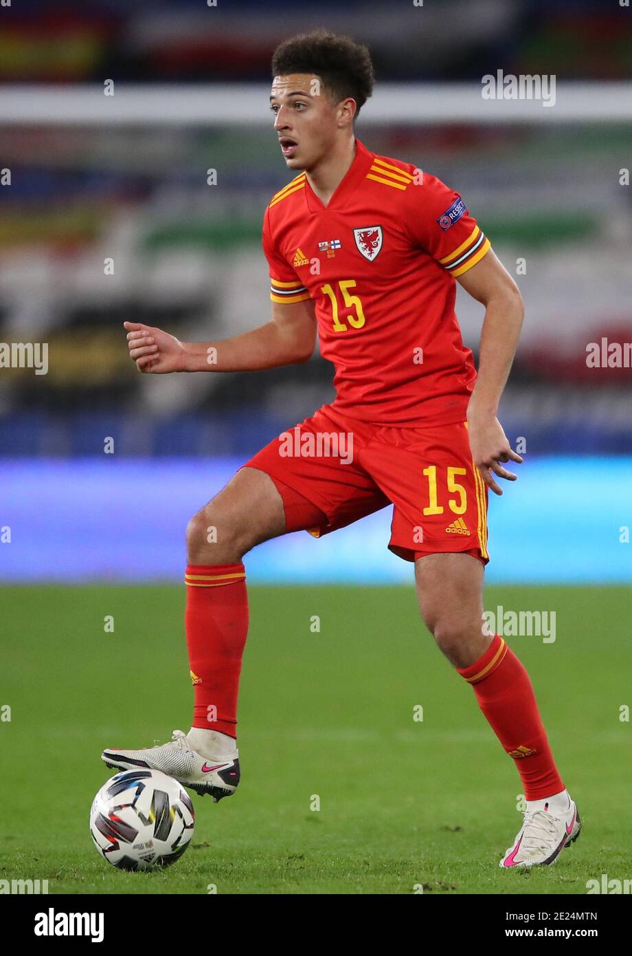 Wales' Ethan Ampadu during the UEFA Nations League match at Cardiff ...