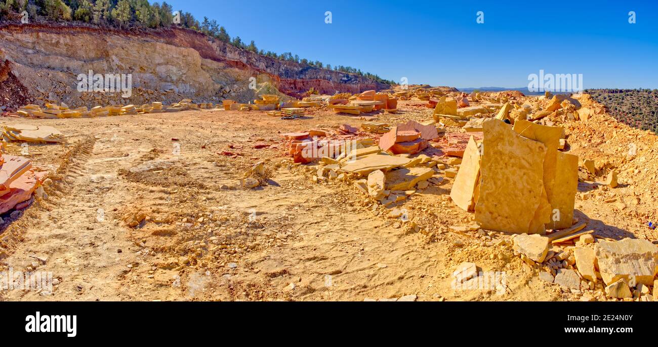 Aerial view of a quarry, MC Canyon, Prescott National Forest, Arizona ...