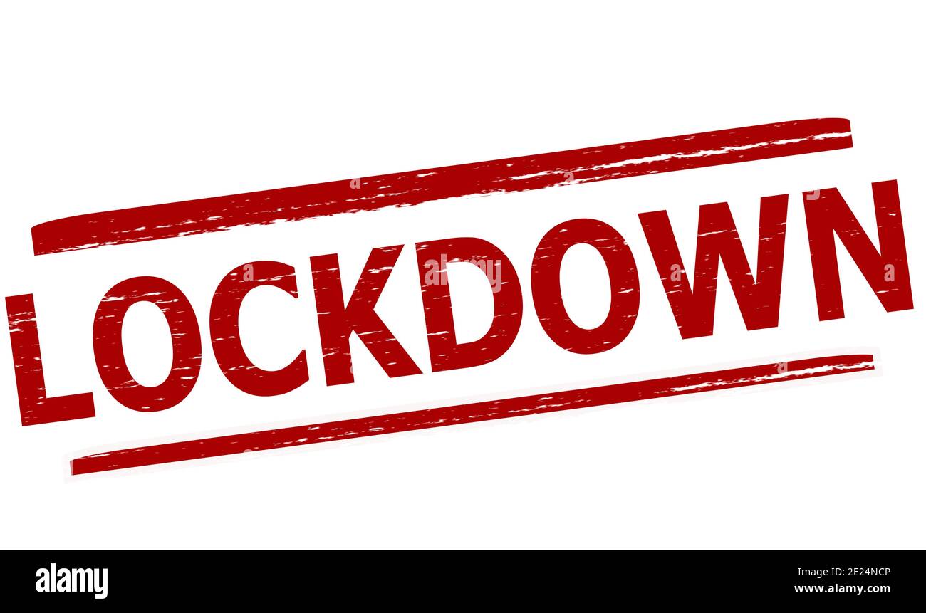 Rubber stamp with word lockdown inside, vector illustration Stock Photo ...