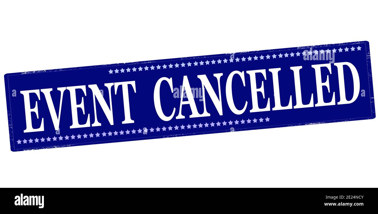 Rubber stamp with text event cancelled inside, vector illustration ...