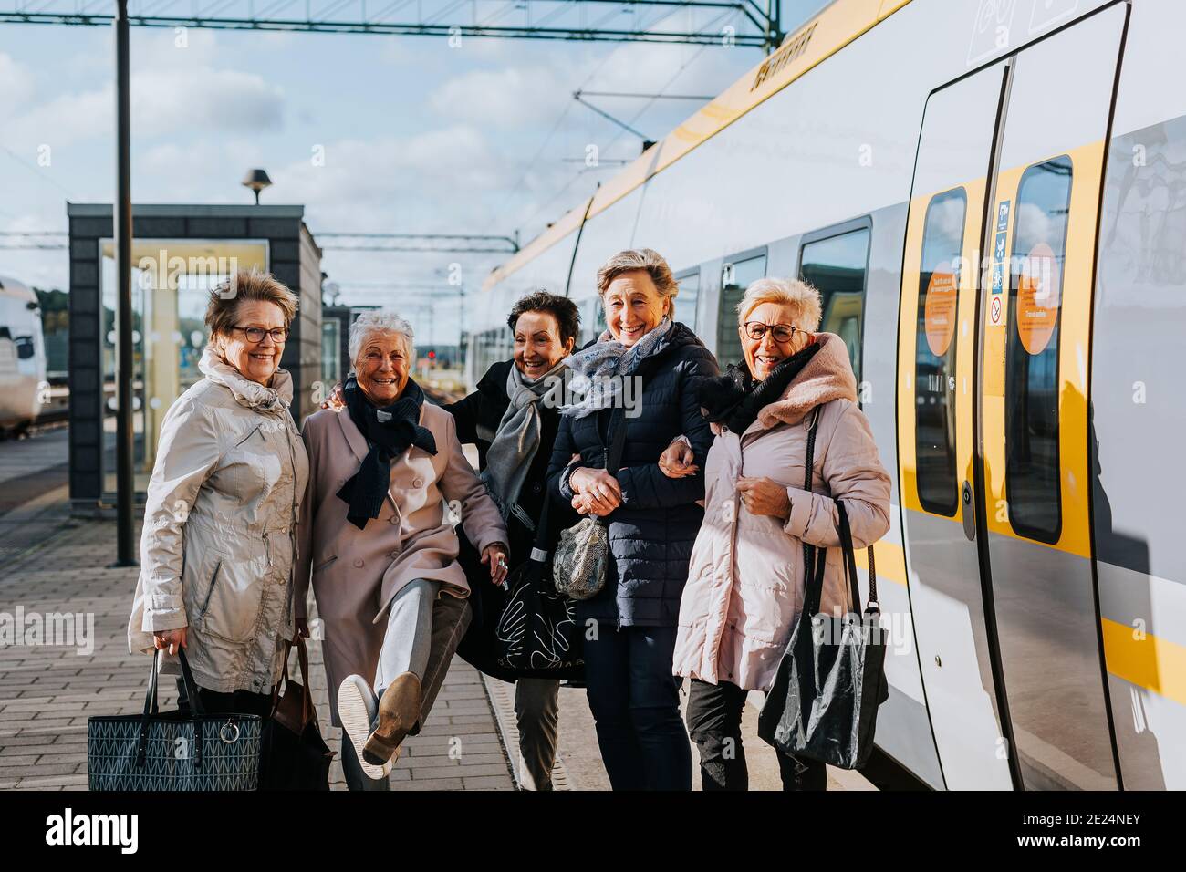 Women on train hi-res stock photography and images - Alamy