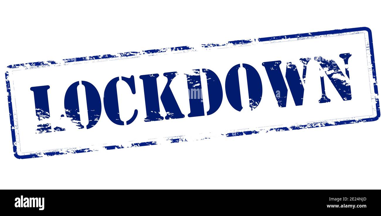 Rubber stamp with word lockdown inside, vector illustration Stock Photo ...
