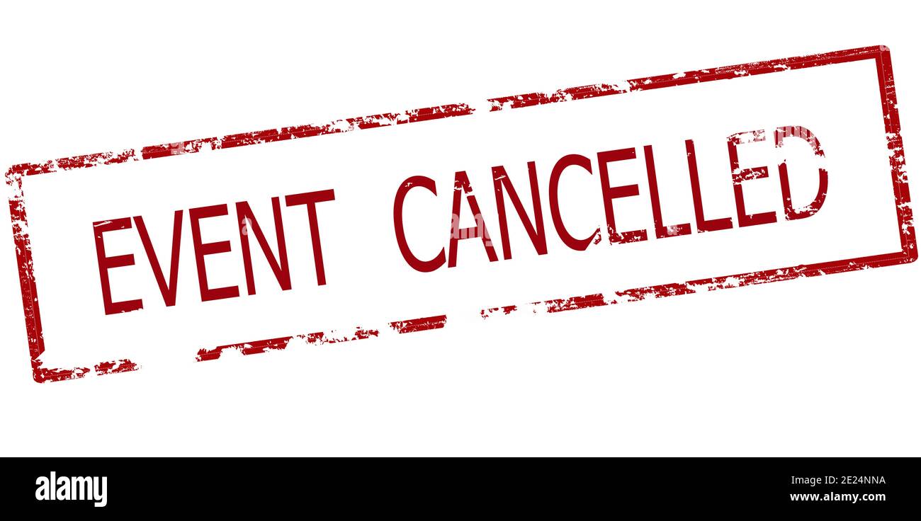 Rubber stamp with text event canceled inside, vector illustration Stock ...
