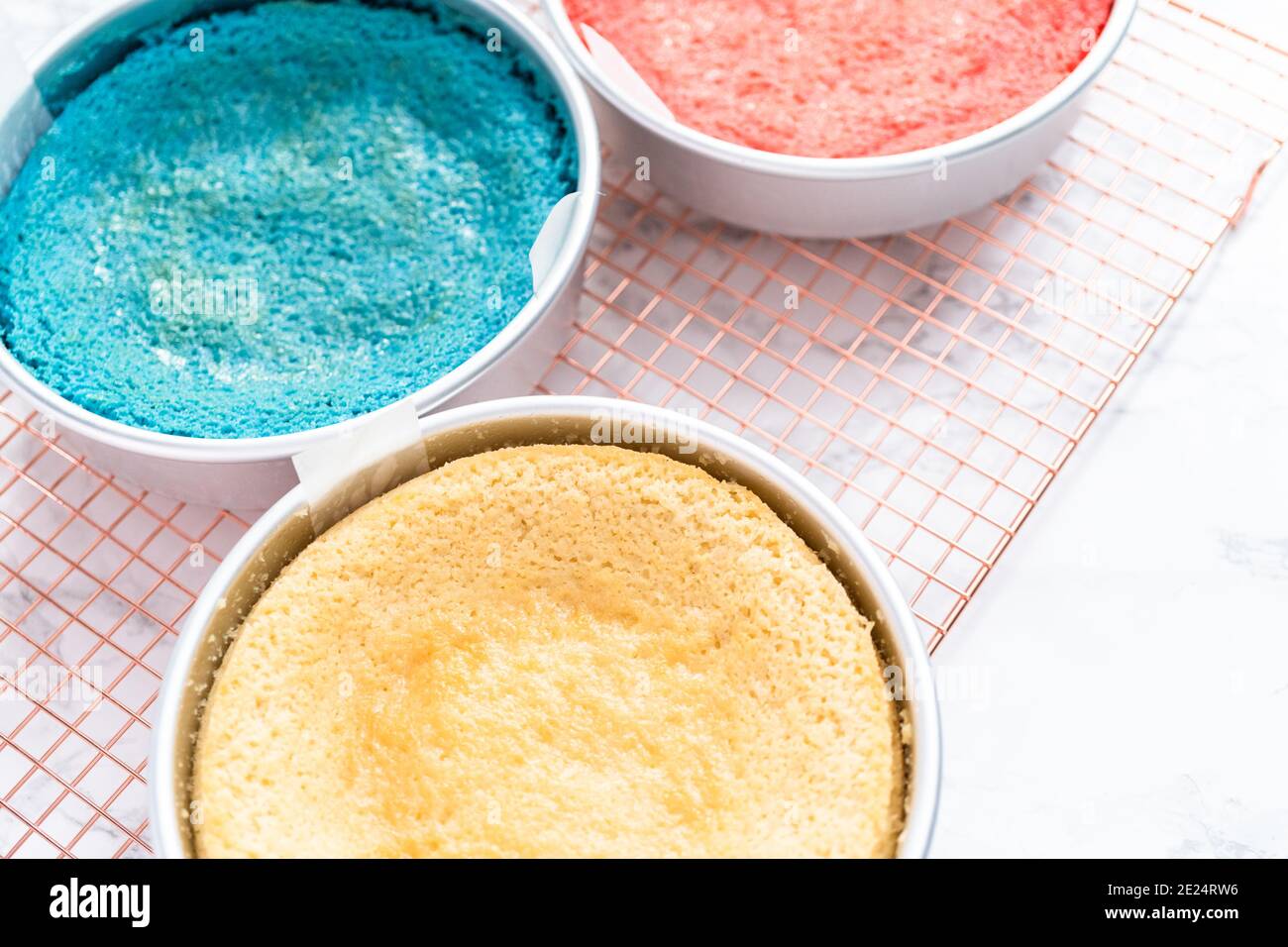 Baking homemade round vanilla cake Stock Photo - Alamy