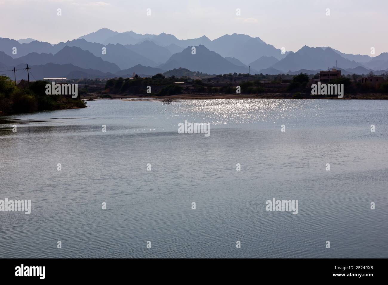 Sheikh Maktoum Bin Rashid Al Maktoum Dam in Hatta, with Hajar Mountains ...