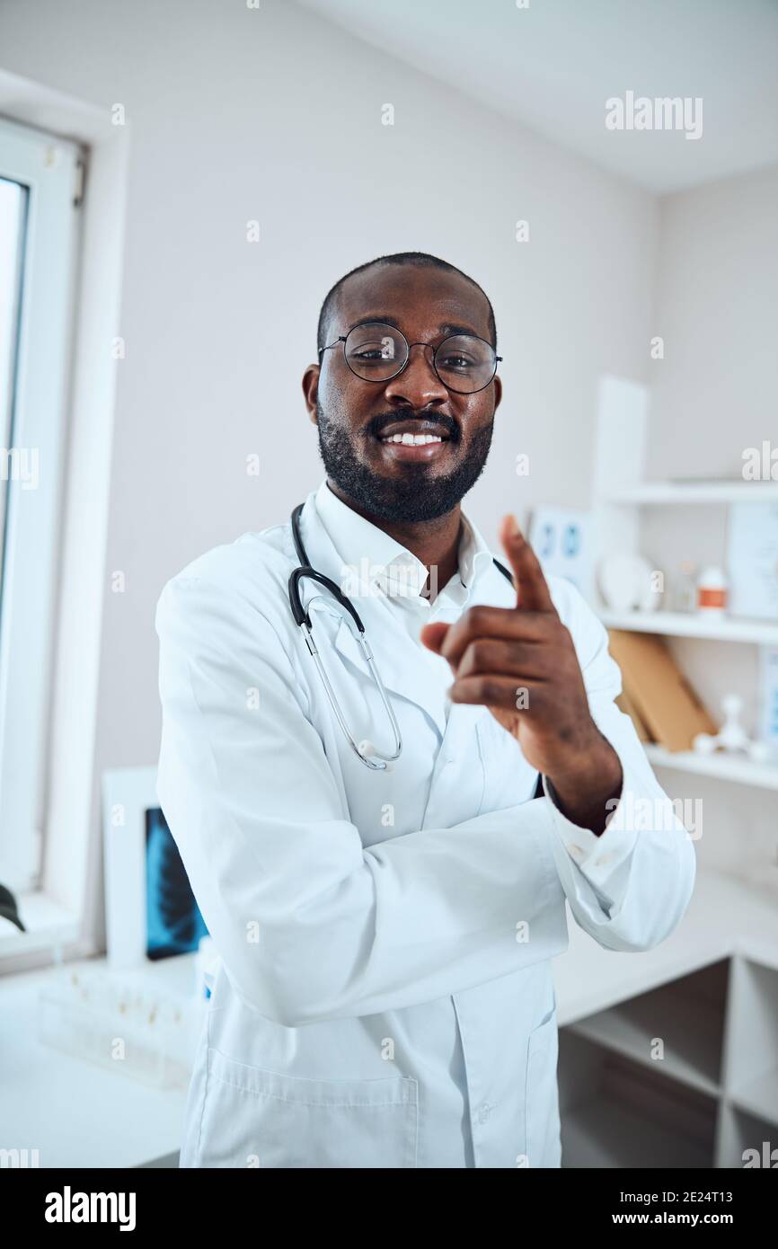 Doctor lecturing patient hi-res stock photography and images - Alamy