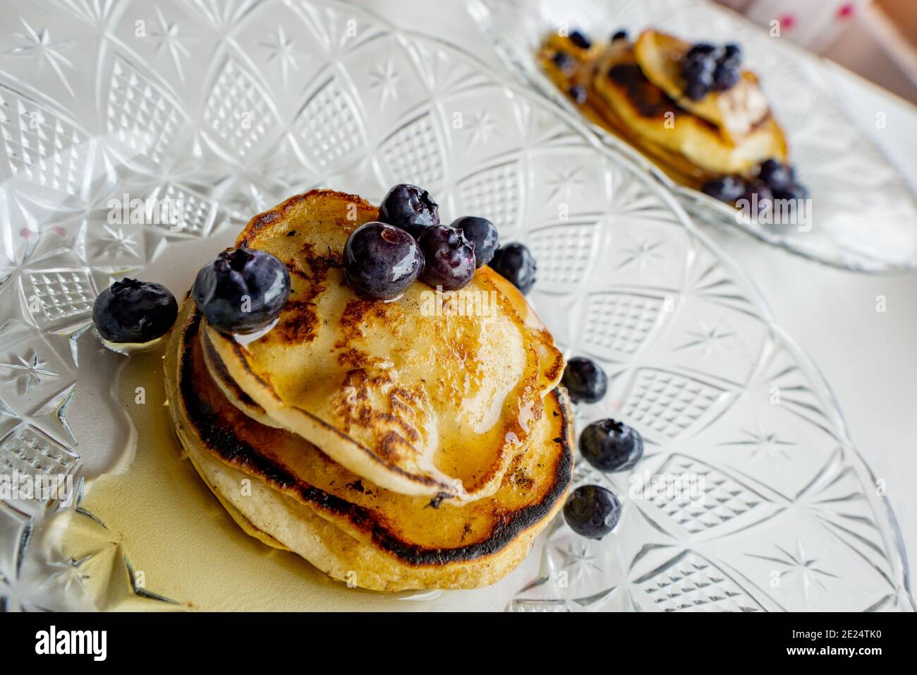 Blueberry pancake fruit hi-res stock photography and images - Alamy