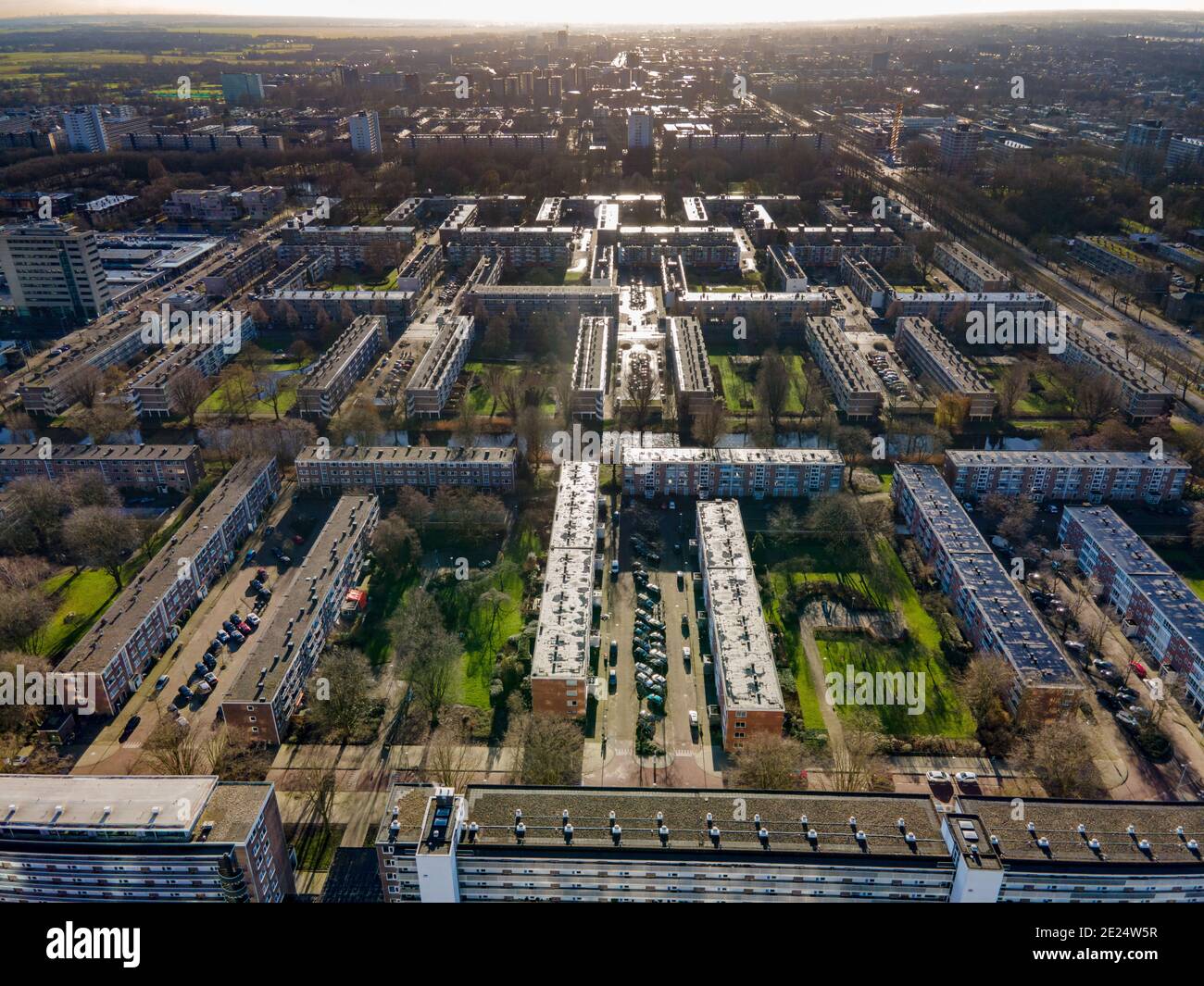 Amsterdam south area as seeing from above,Netherlands Stock Photo - Alamy