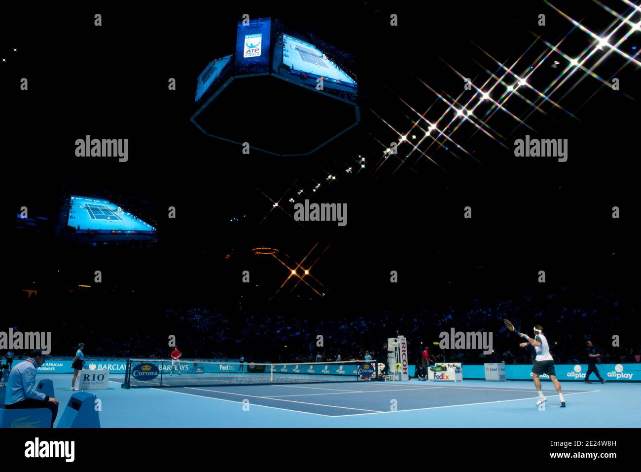 General View of the ATP Tennis Finals at the O2 Arena Stock Photo - Alamy