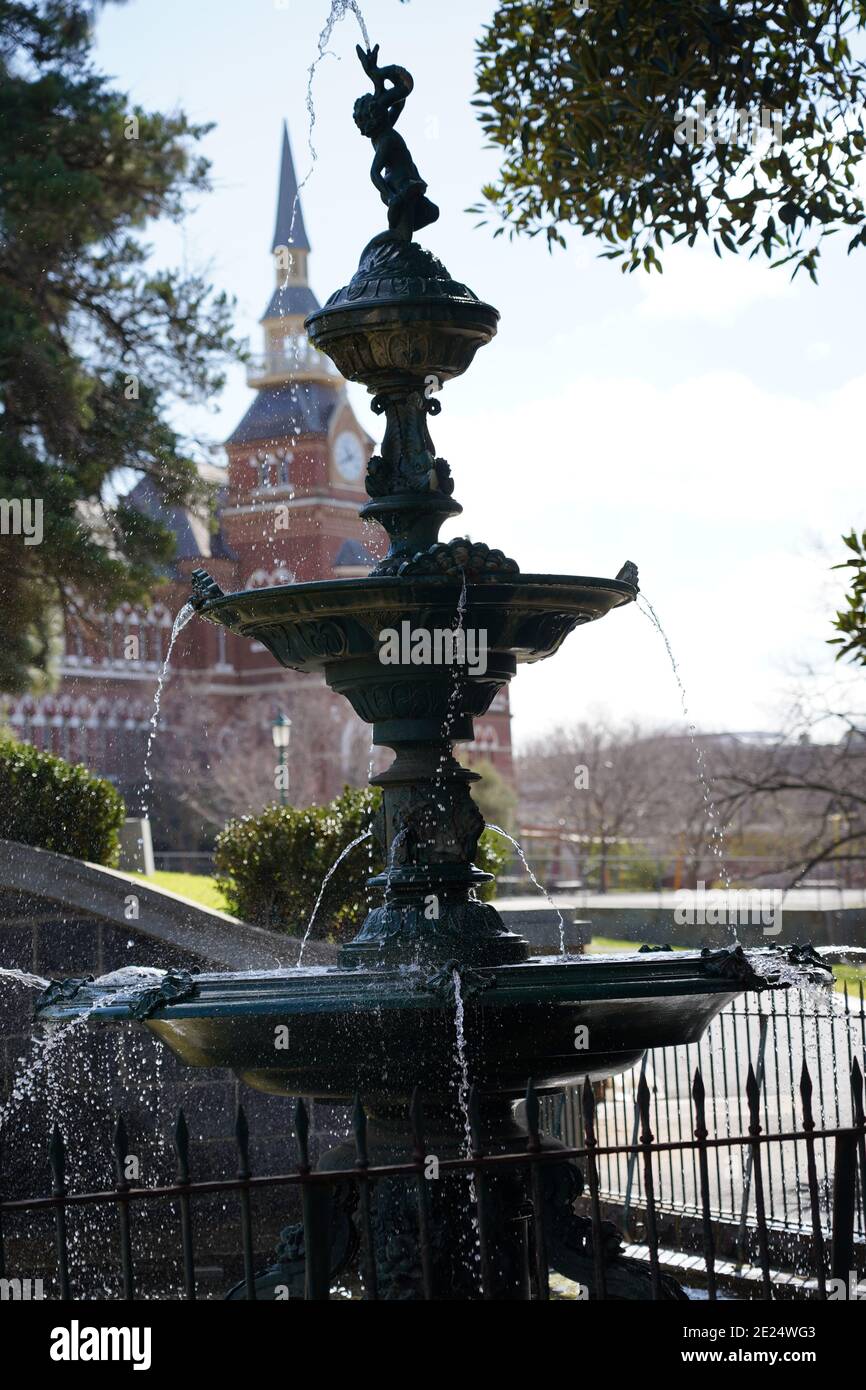 Ornate water fountain in the eligant city of Bendigo Australia Stock ...