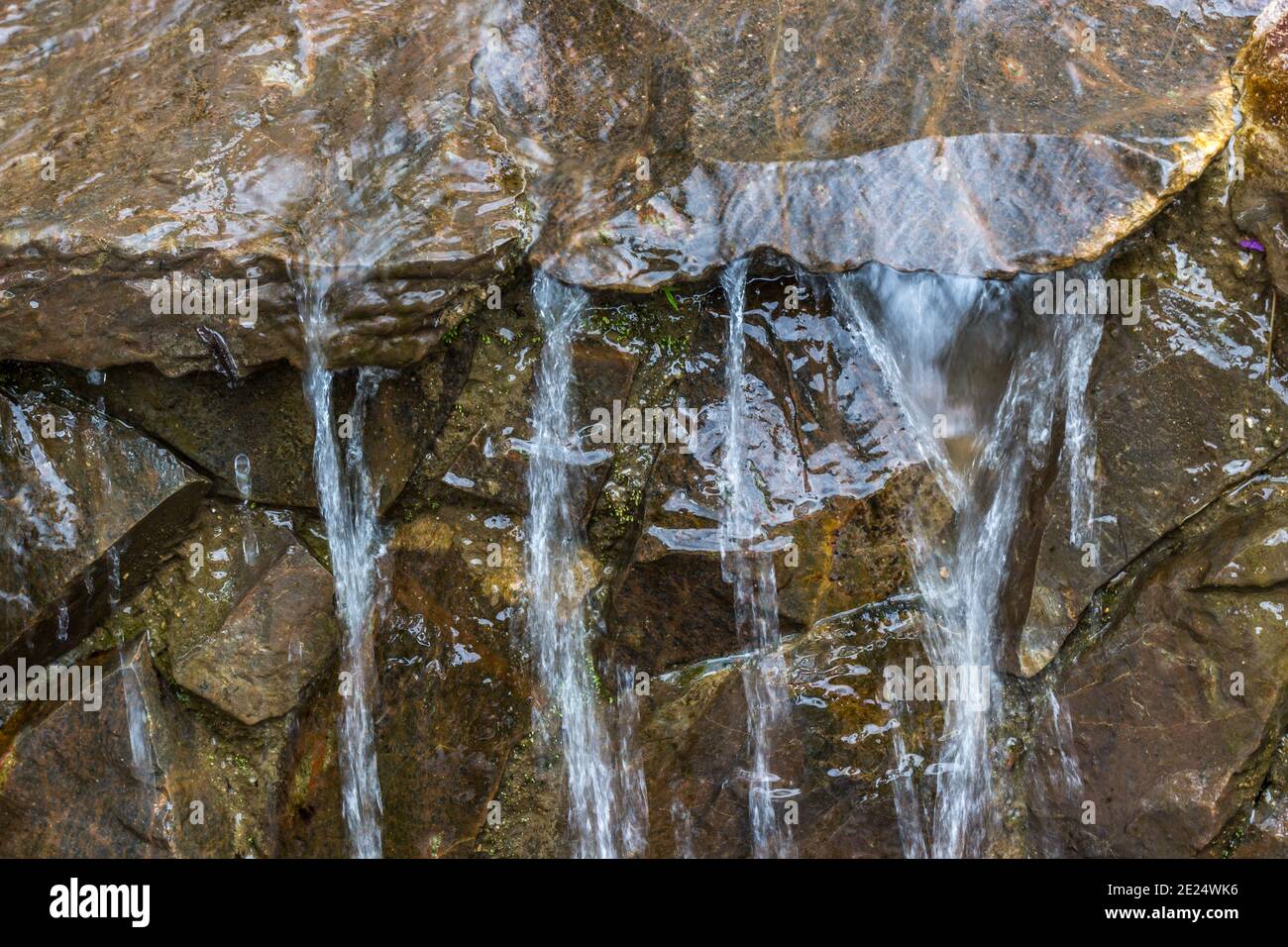 Small natural water cascade Stock Photo - Alamy