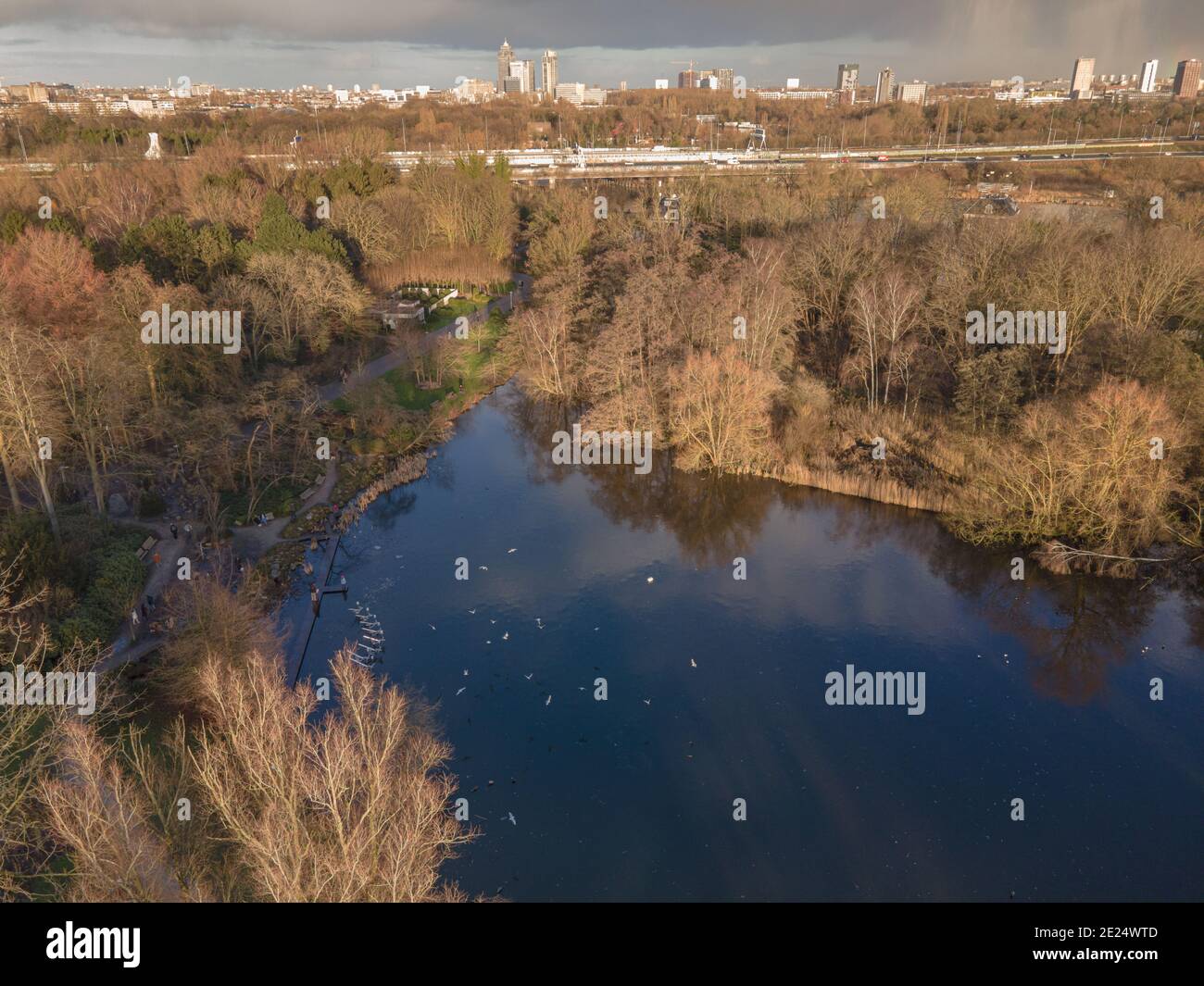 Amstelpark in Amsterdam as seeing from above,Netherlands Stock Photo ...
