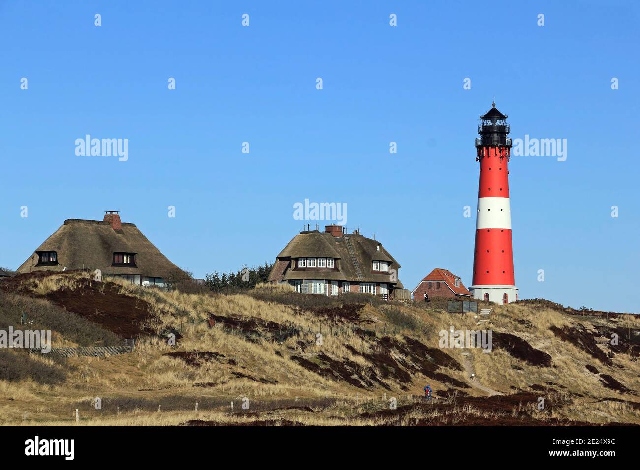 The lighthouse of Hoernum on the Island of Sylt in Germany Stock Photo ...