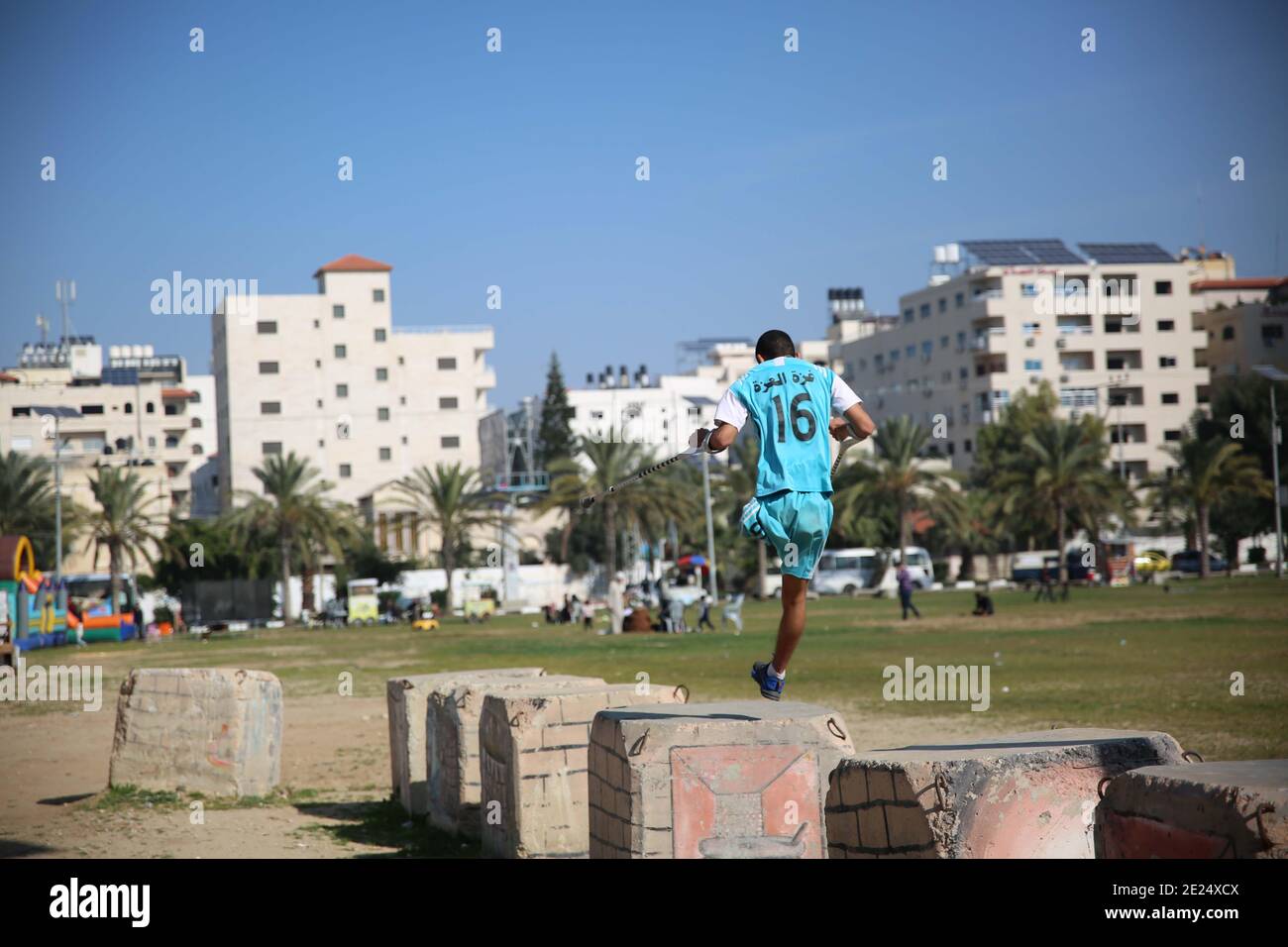 Gaza City, The Gaza Strip, Palestine. 11th Jan, 2021. Mohammad Aliwa ...