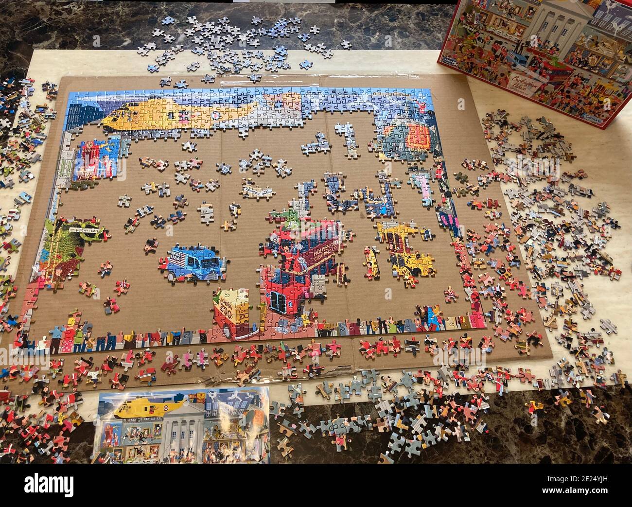 Unfinished jigsaw puzzle Stock Photo - Alamy