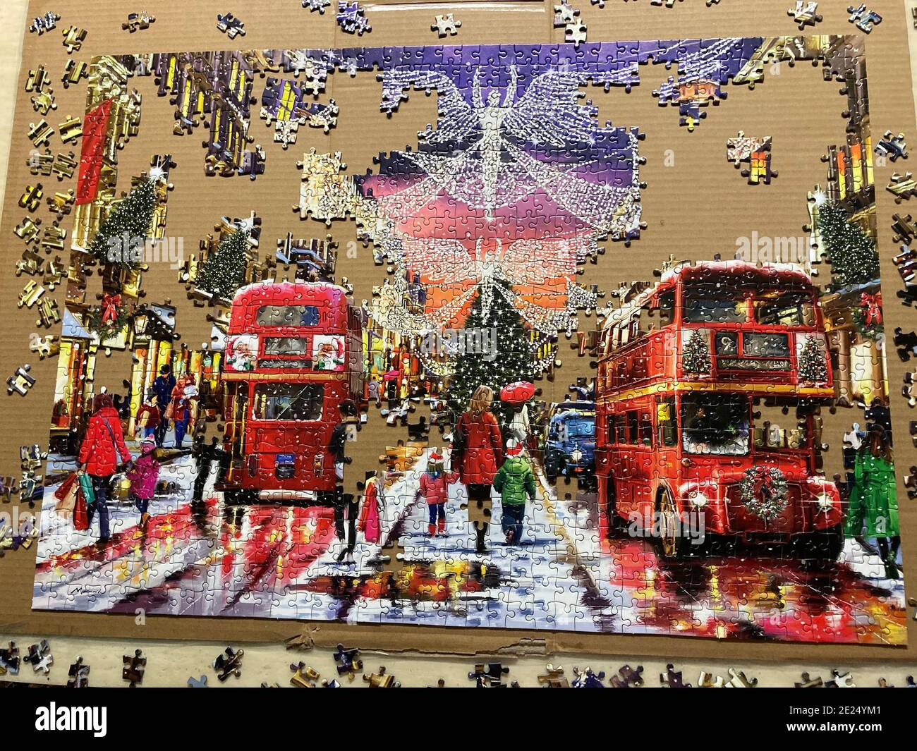 Unfinished jigsaw puzzle Stock Photo - Alamy