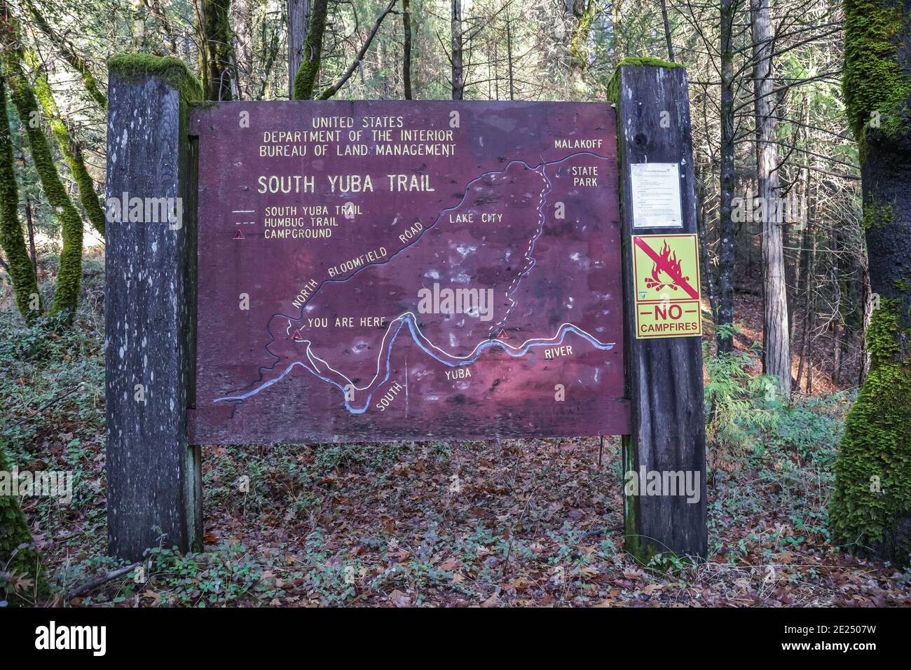 South Yuba Trail signage Stock Photo - Alamy