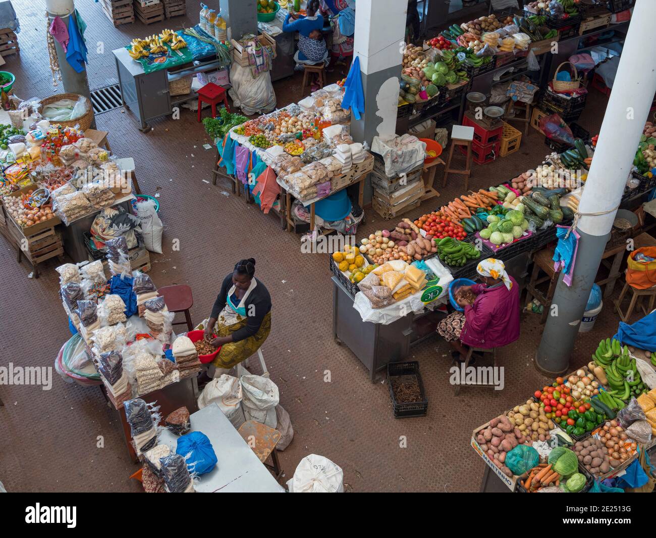 The market. Town of Assomada (Somada). Island of Santiago (Ilha de ...